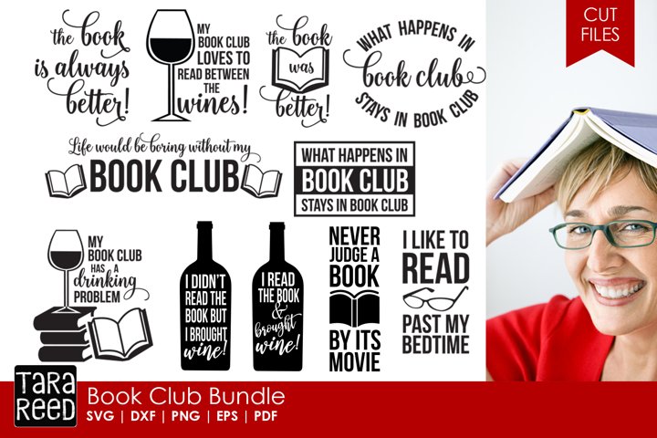 Book Club Bundle (80858) | Cut Files | Design Bundles