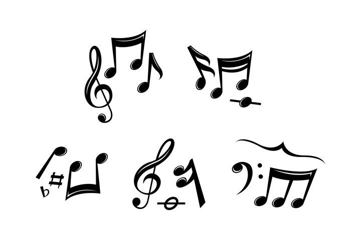 Musical Notes Silhouettes