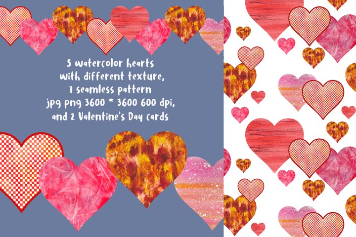 Cute Hearts (1145773) | Illustrations | Design Bundles