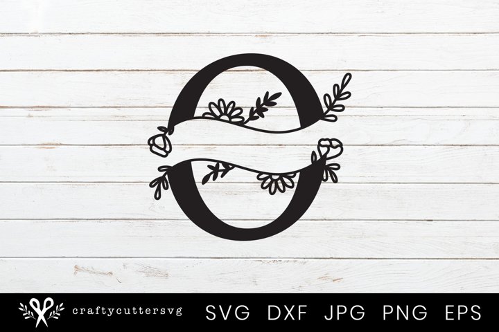 O Split Monogram Letter Handdrawn Botanical Flower Leaves (356971 ...