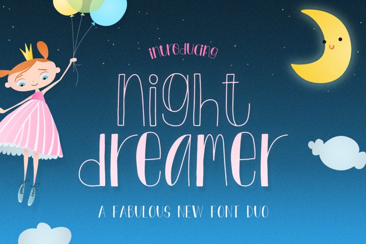 Night Dreamer Font Duo (563634) | Display | Font Bundles