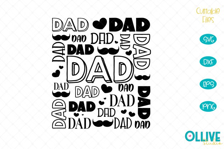 Dad Word Art SVG (535701) | Cut Files | Design Bundles