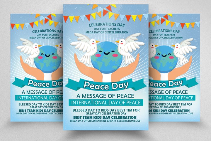 International Day Of Peace Flyer/Poster (854657) | Flyers | Design Bundles