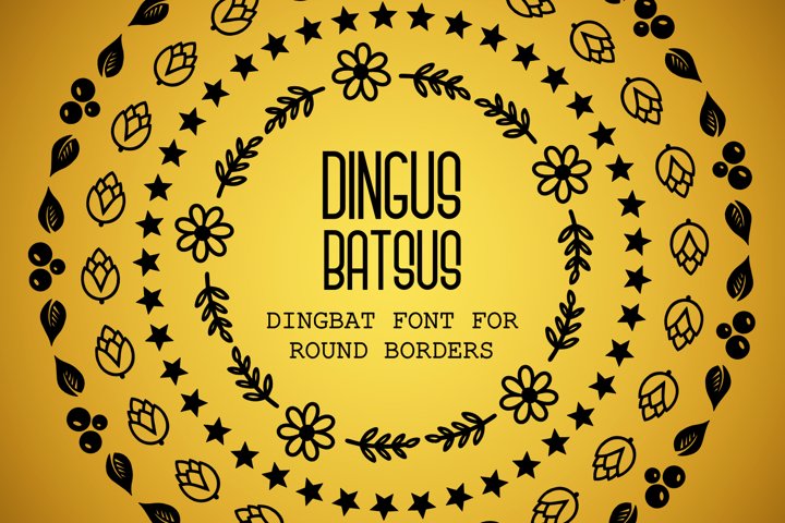 Dingus Batsus, a dingbat font for making borders (831531) | Dingbats ...