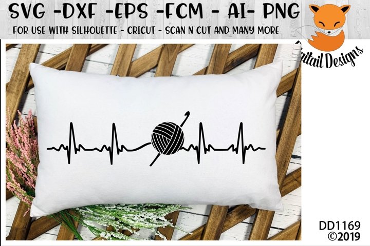 Crochet Heartbeat EKG SVG (103940) | Cut Files | Design Bundles