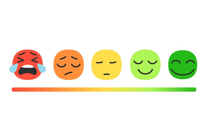 Rating scale with emoji (962398) | Illustrations | Design Bundles