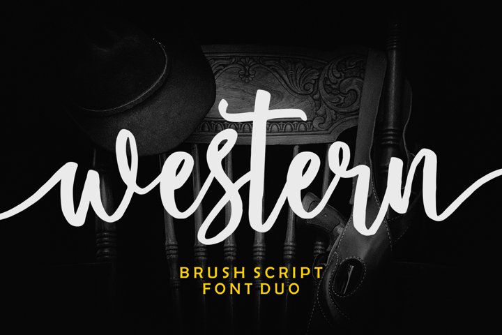 Western Script Font Duo (513312) | Script | Font Bundles