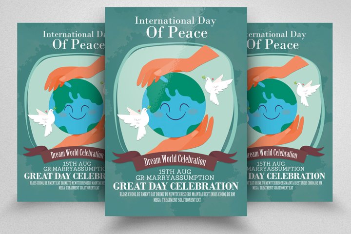 International Day Of Peace Flyer/Poster (854643) | Flyers | Design Bundles
