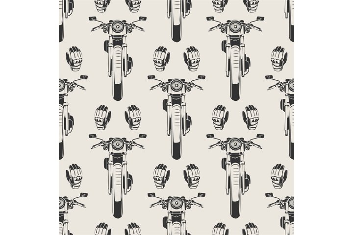 Motorcycles and moto seamless pattern (865469) | Patterns | Design Bundles