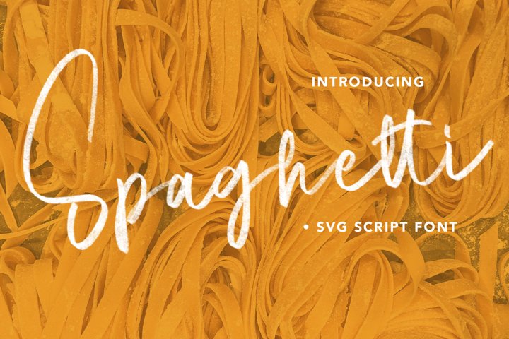 Spaghetti - SVG Script Font