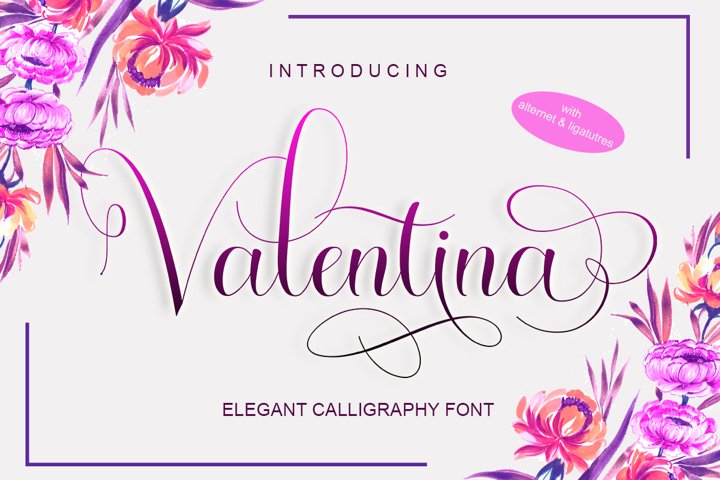 Valentina (914057) | Calligraphy | Font Bundles