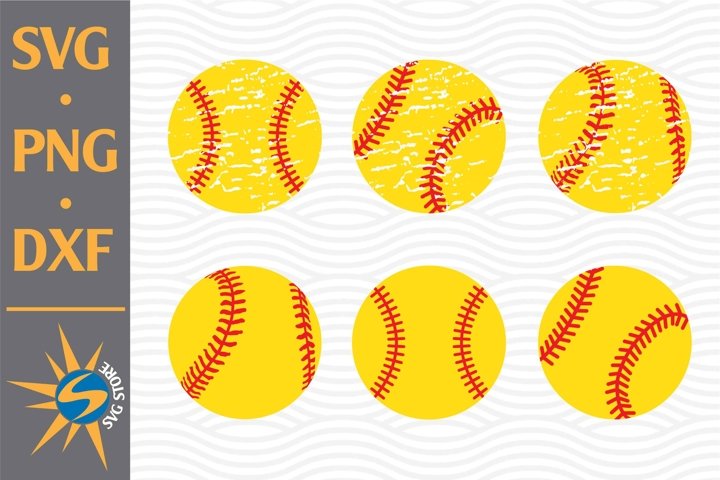 Softball, Distressed Softball SVG, PNG, DXF Digital Files (769022 ...