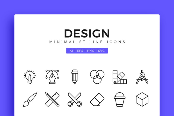 Design Minimalist Outline Icons
