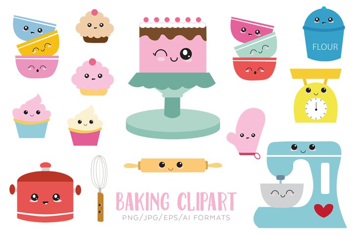 Cute Baking Vector Clipart