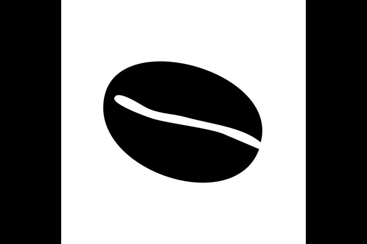 coffee bean symbol line flat icon, Vector Illustration (850935) | Icons ...