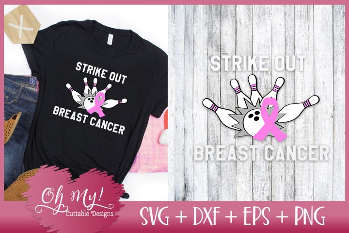 Strike Out Breast Cancer - SVG DXF EPS PNG Cutting File (39075) | SVGs ...