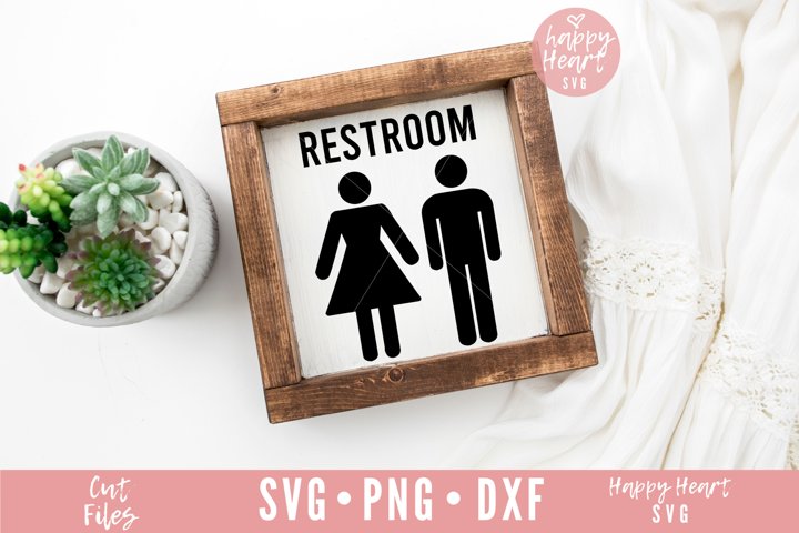 Restroom SVG / Bathroom SVG (795612) | Cut Files | Design Bundles