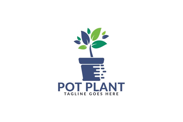 Pot Plant Logo Design. (540918) | Logos | Design Bundles