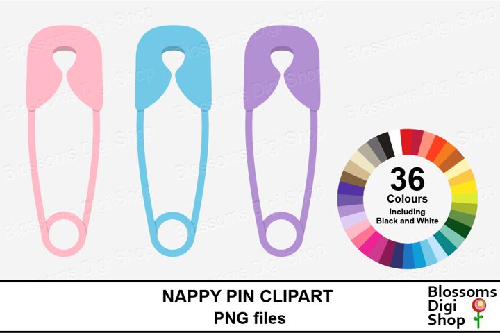 Nappy Pin Clipart (146424) | Stickers | Design Bundles