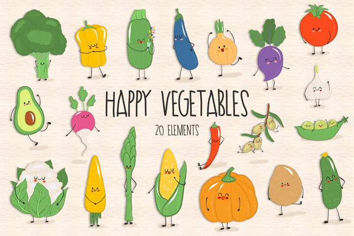 Happy Vegetables