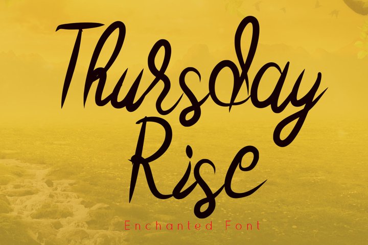 Thursday Rise Modern Calligraphy (666669) | Web Fonts | Font Bundles