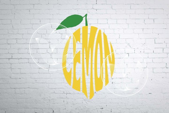 Digital Lemon word art, Lemon jpg, png, eps, svg, dxf (105588) | SVGs ...