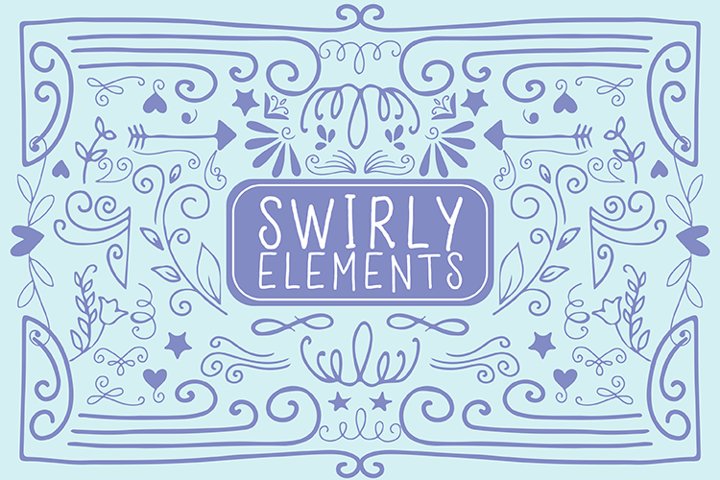 Swirly Elements (584740) | Decorations | Design Bundles