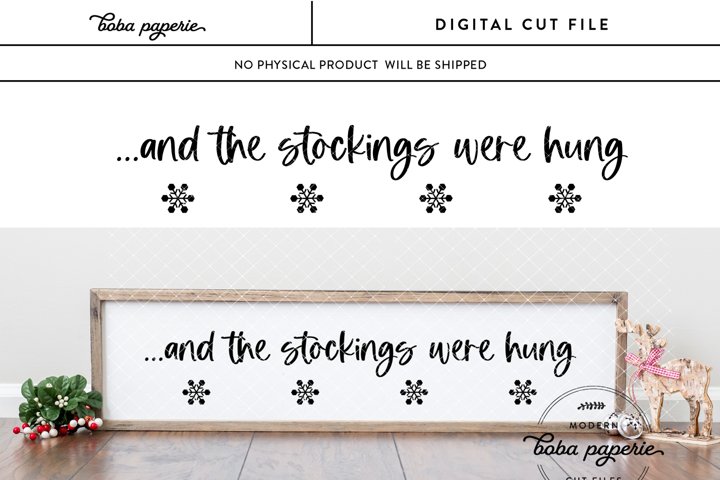And the Stockings Were Hung SVG, Christmas Decor SVg (1115852) | Cut ...