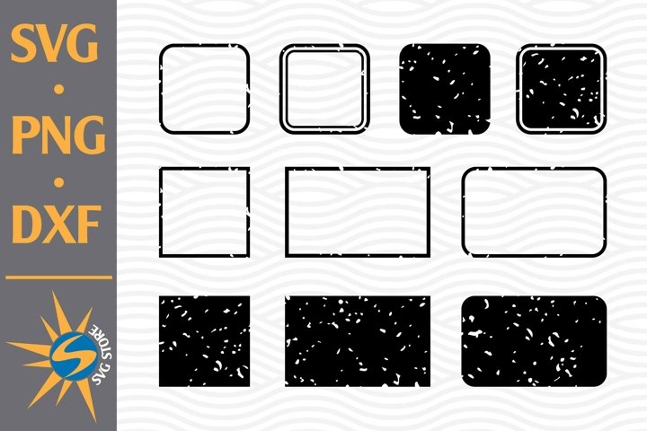 Distressed Rectangle Silhouette SVG, PNG, DXF Digital Files (909295 ...