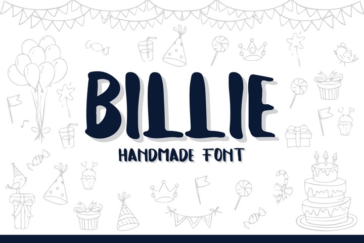 Billie Typeface - Handmade Font (1115461) | Display | Font Bundles