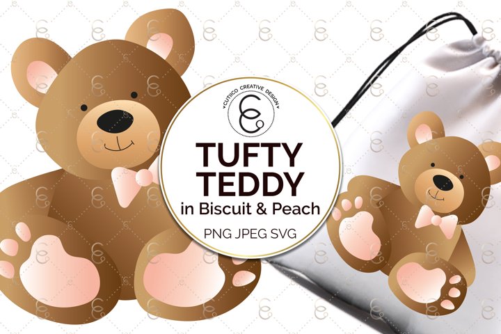 Tufty Teddy Clip Art (373697) | Illustrations | Design Bundles
