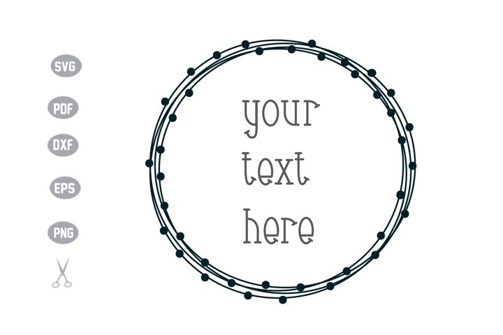 Circle Frame Monogram Template SVG Design