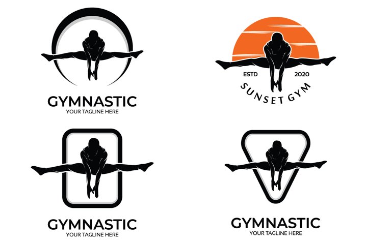 Set of gymnastics logo (552848) | Logos | Design Bundles