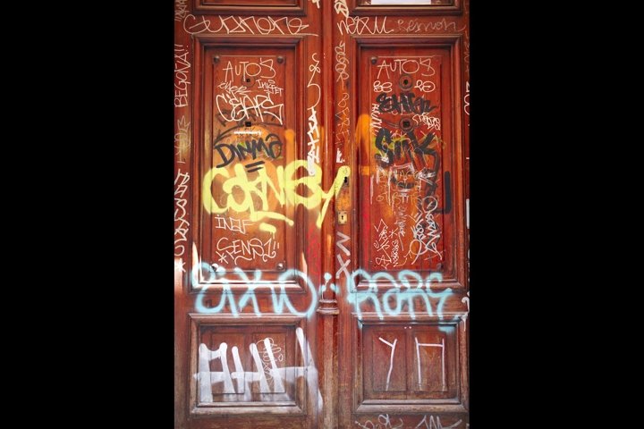 Door with graffiti (900918) | Architecture | Design Bundles