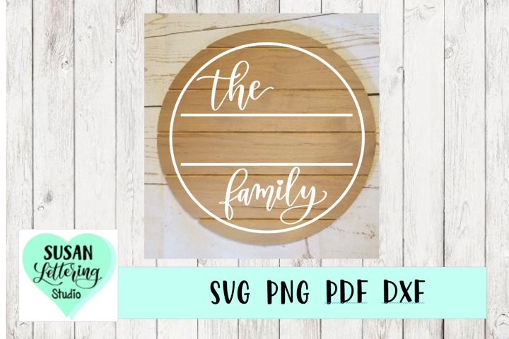 Round Family Name Wood Sign Template SVG, Family Sign (536319) | Hand ...