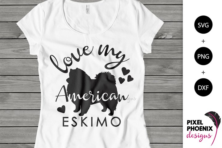 Dog SVG Love My American Eskimo SVG (273269) | Cut Files | Design Bundles