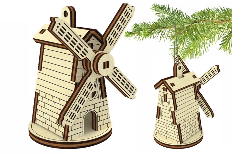 Farm Mill - laser cut file, Glowforge pattern