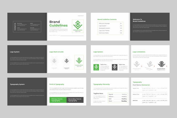 Corporate brand guideline layout vector