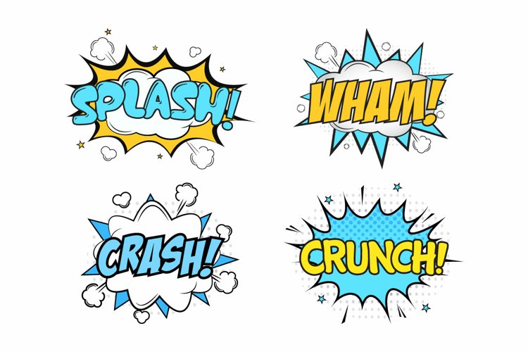 Comic Burst Text Bubble Cartoon Speeches (2029250)