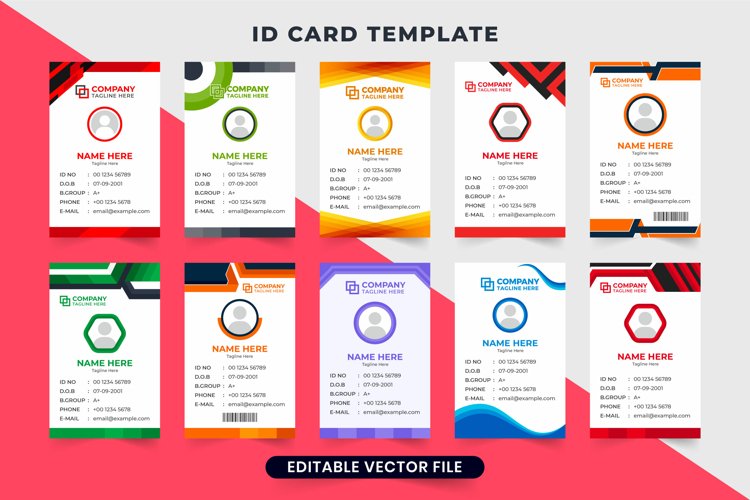 Identity card collection for company