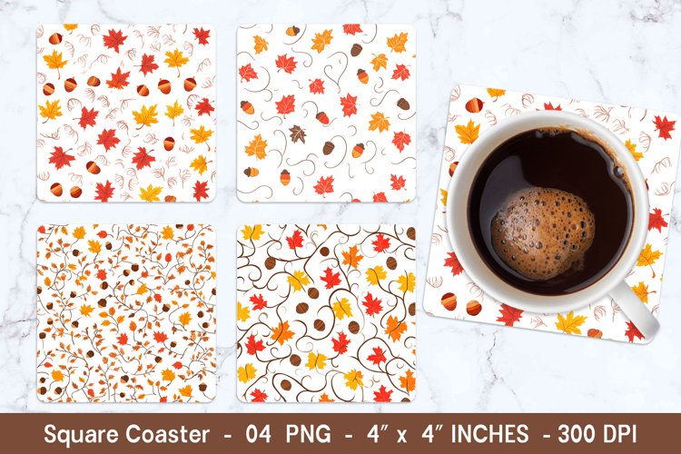 Fall Square Coasters | Square Coaster Png