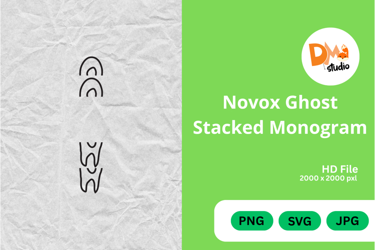 Novox Ghost Stacked Monogram (5912150)