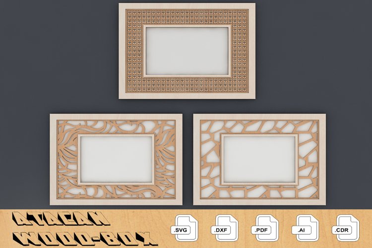 Decorative Frame Set - Rattan Cane Frame Laser Cut Files 236