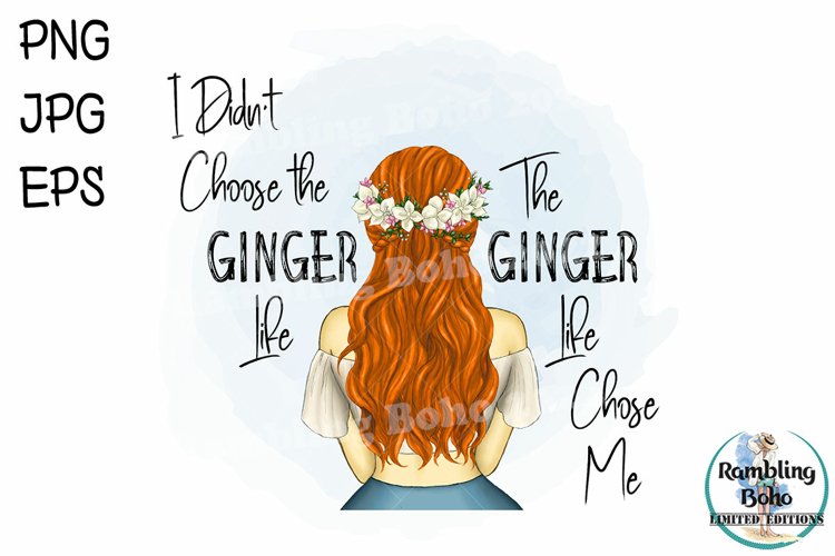 Ginger Life Redhead Woman Sublimation Png