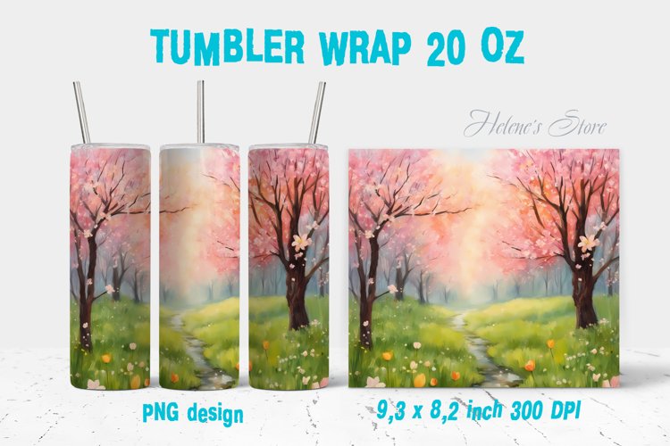 Spring tumbler |Flower tumbler wrap|Tumbler wrap sublimation