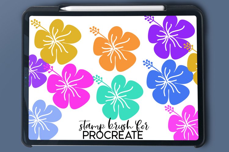 Hibiscus Stamp Brush - Procreate Brush