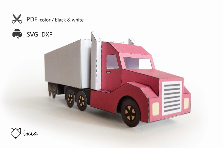 Semi-Trailer Truck SVG Templates for Cricut
