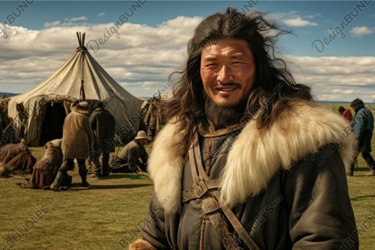 Traditional nomad lifestyle in vast steppe