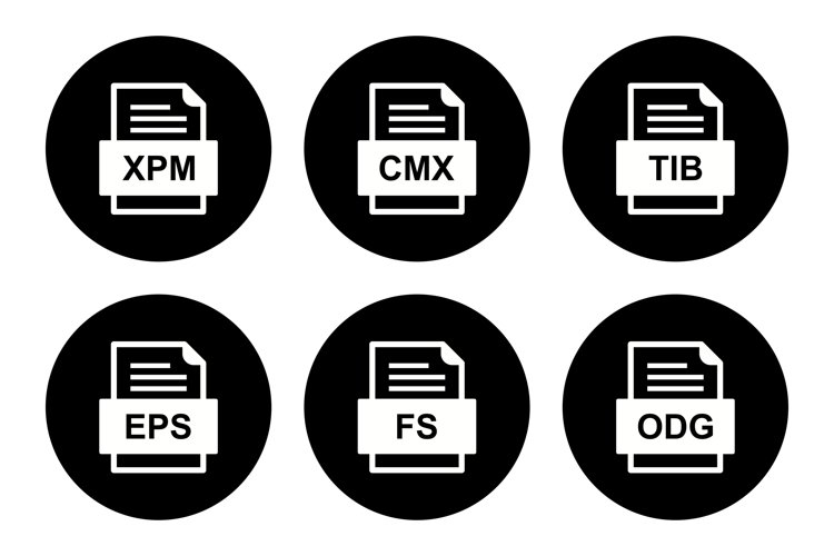 Set Of File Formats Icons (457390)