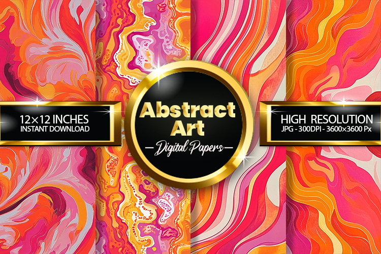 Abstract Art Digital Papers - 04 Variations (5288490)